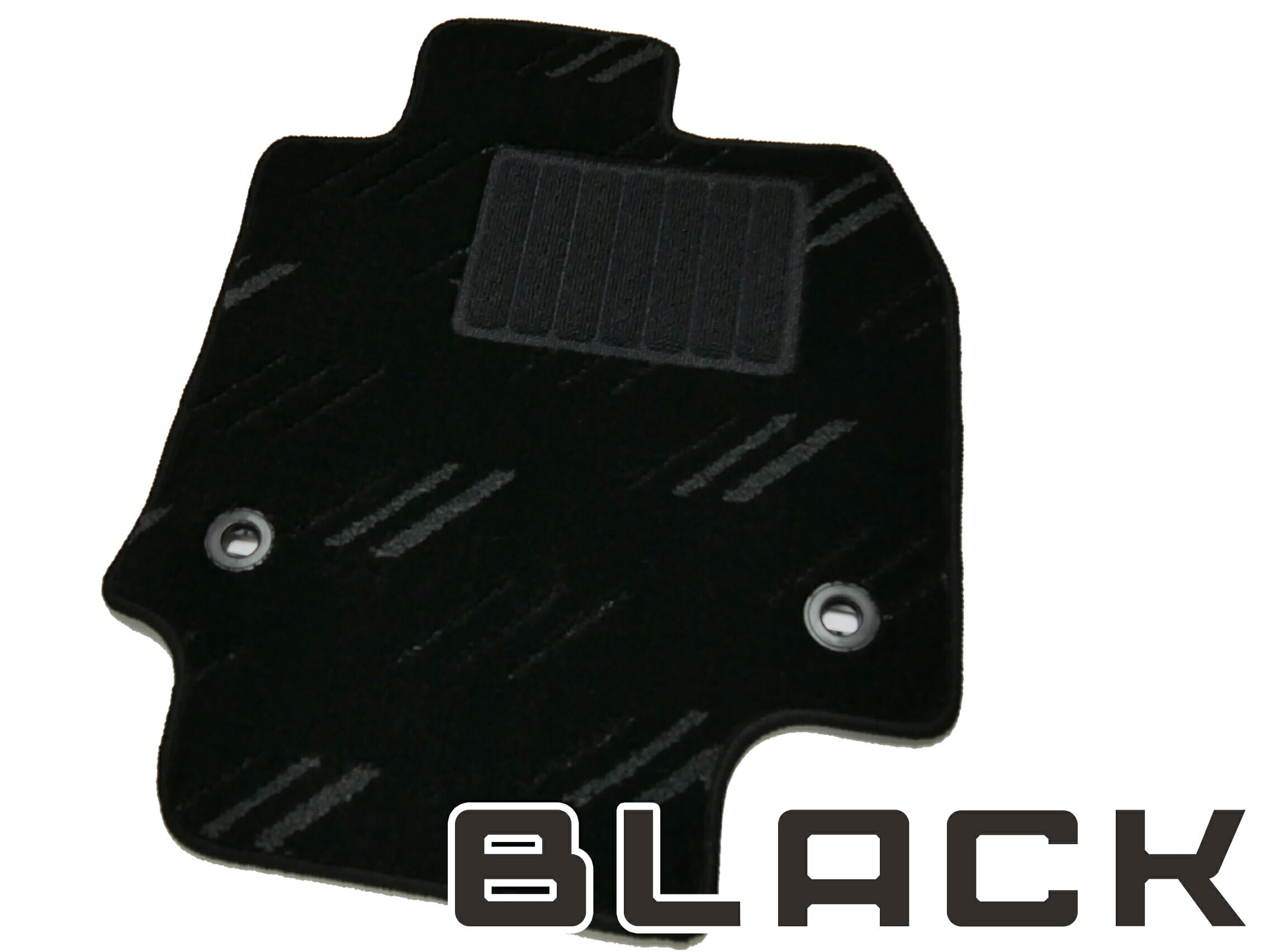 トヨタ パッソ M700系 フロアマット【流星ブラック×グレー】 車種別設計 カーマット 車 フロアカーペット – Mat Ace